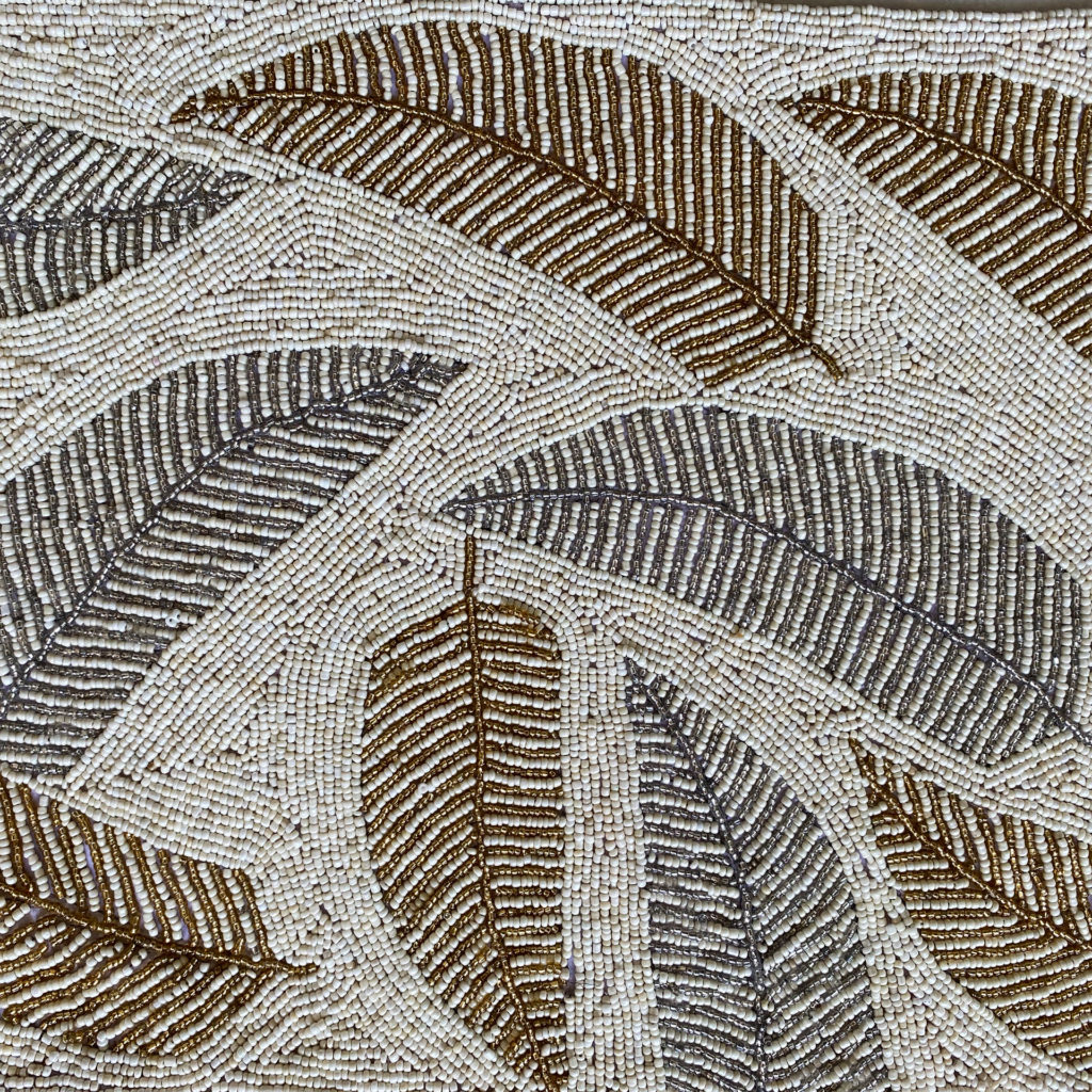 Beaded Leaves Table Runner – Nomadic Abstracts